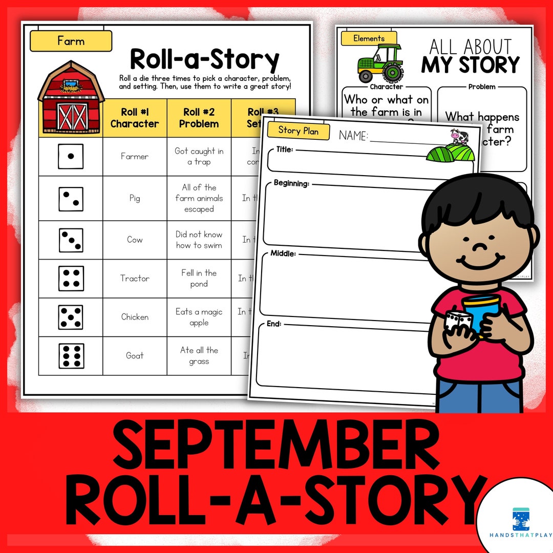 Roll a Story Writing Prompts - September, Fall, Farm - Etsy