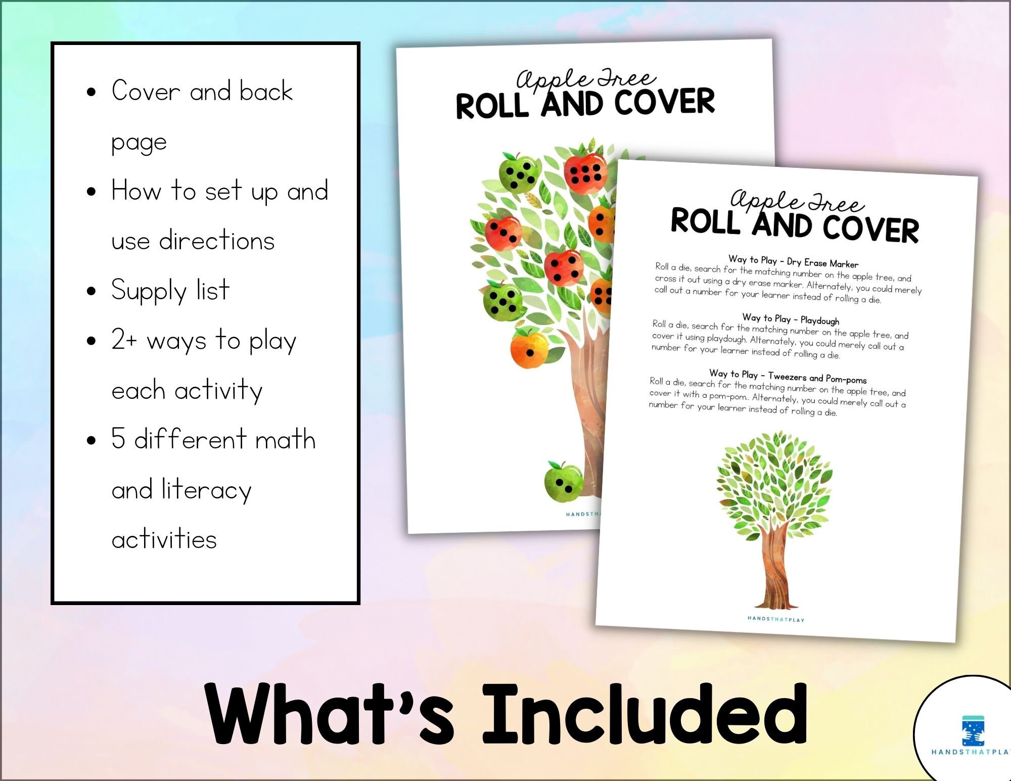 Apple Orchard Activity Pages, No-prep Preschool and Kindergarten ...