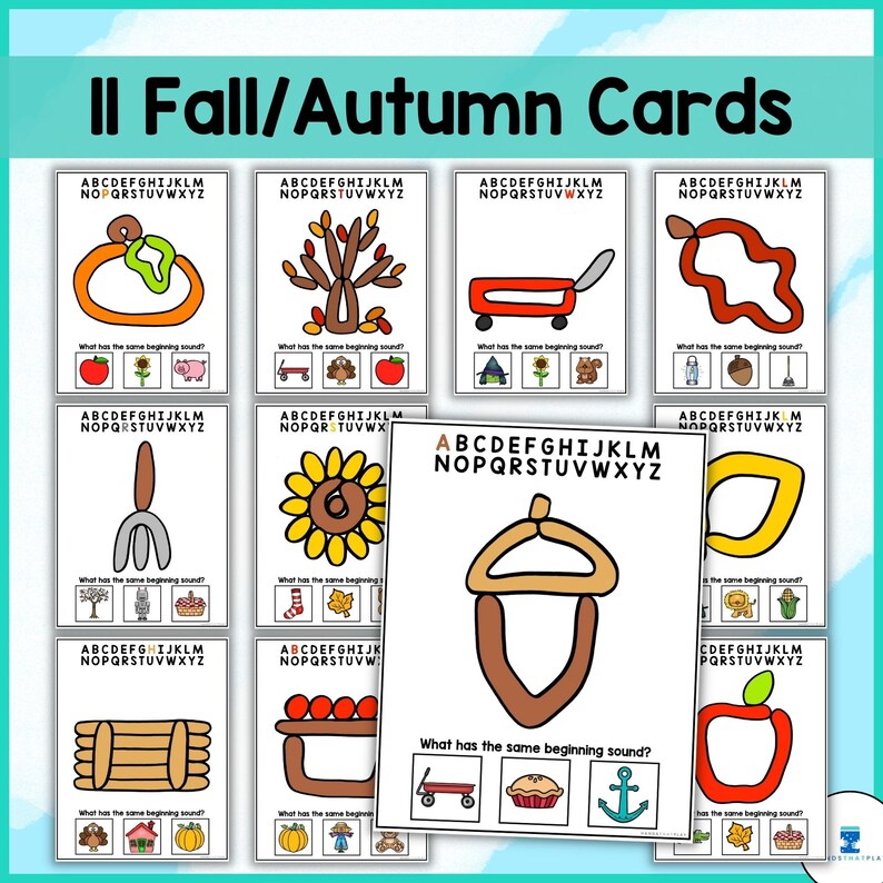 Fall Autumn Play With Dough Activity Mats - Fine Motor Fun - Etsy