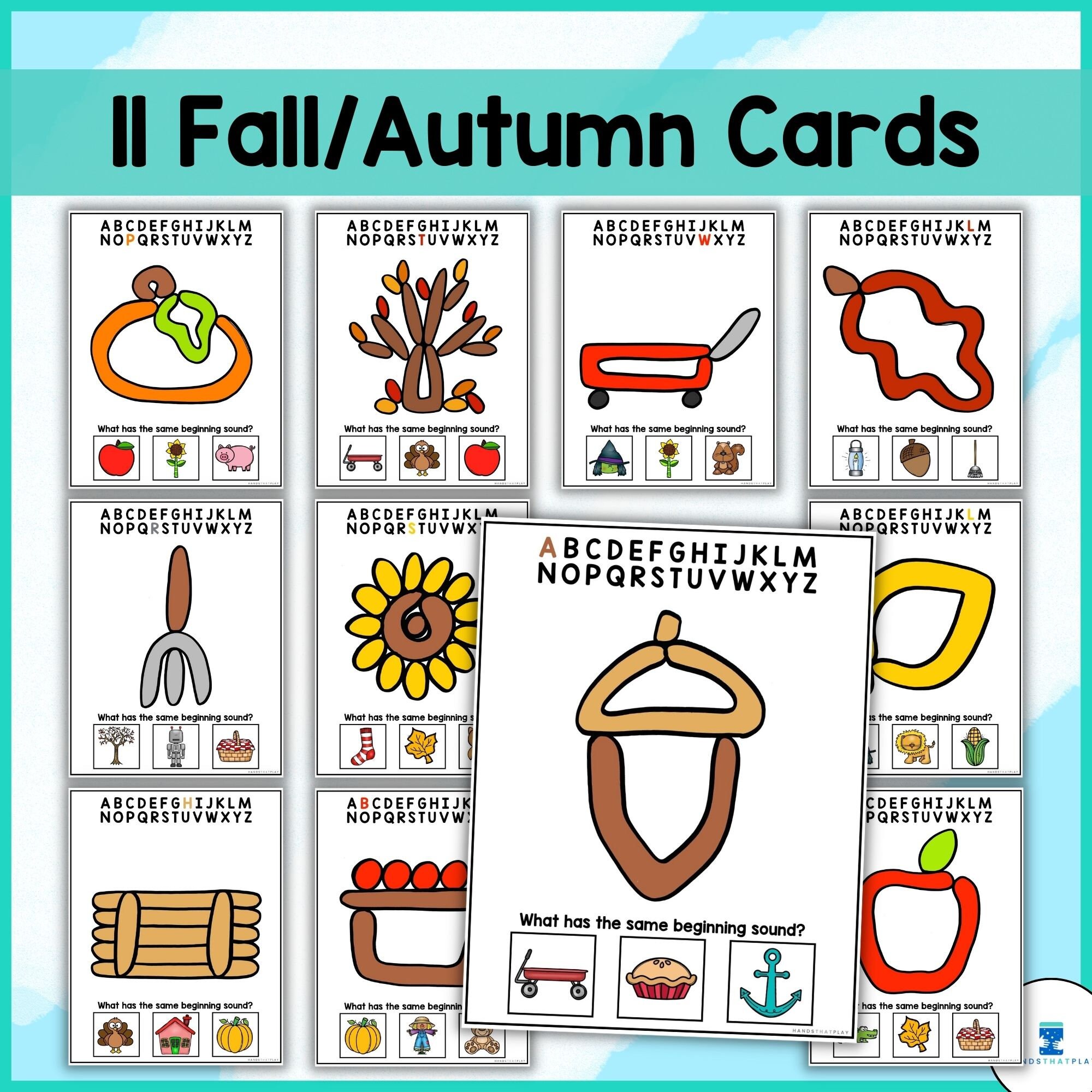 Fall Autumn Play With Dough Activity Mats - Fine Motor Fun - Etsy