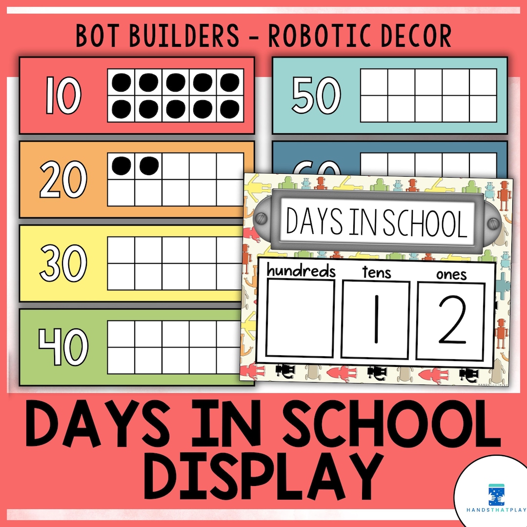 Days in School Posters | Days in School Tally | 100 Days of School ...