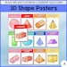 2D and 3D Shapes Posters for the Classroom | Black and White Rainbow ...