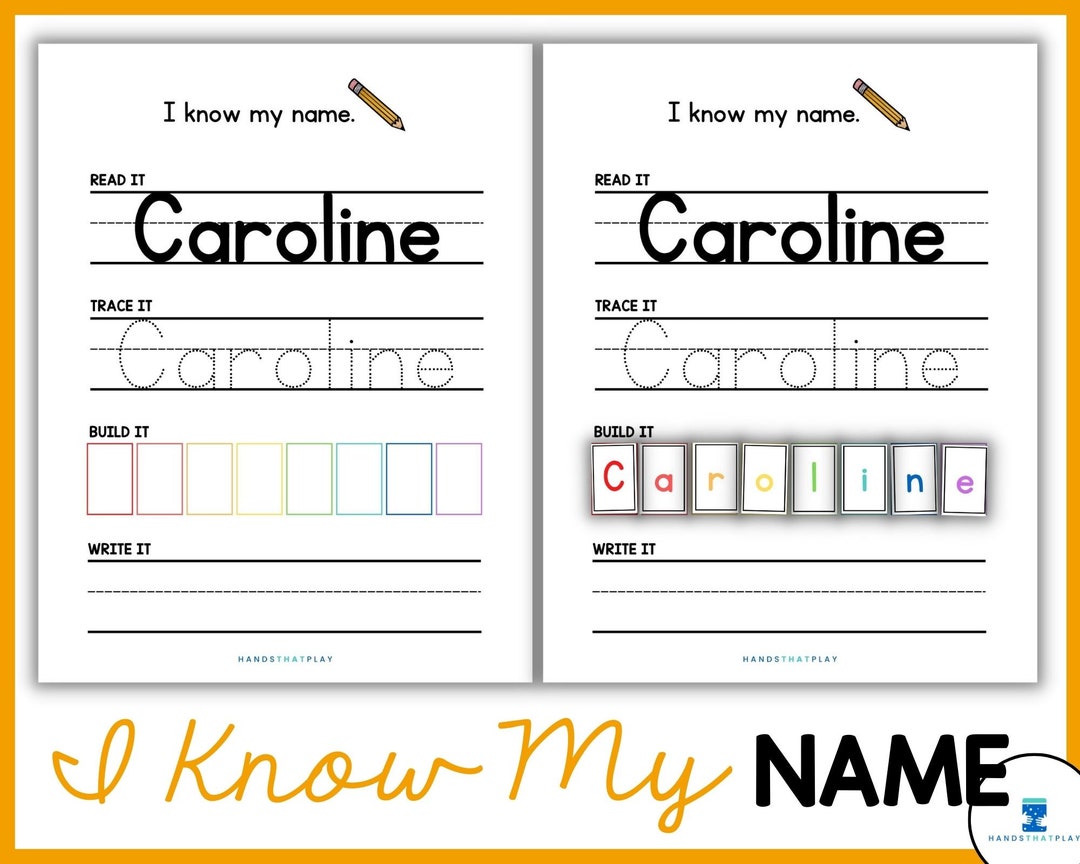 Custom Name Writing Practice Learn to Spell and Write Letter Formation ...