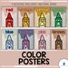 Color Posters | Neutral Boho | Classroom Wall Decor - Etsy