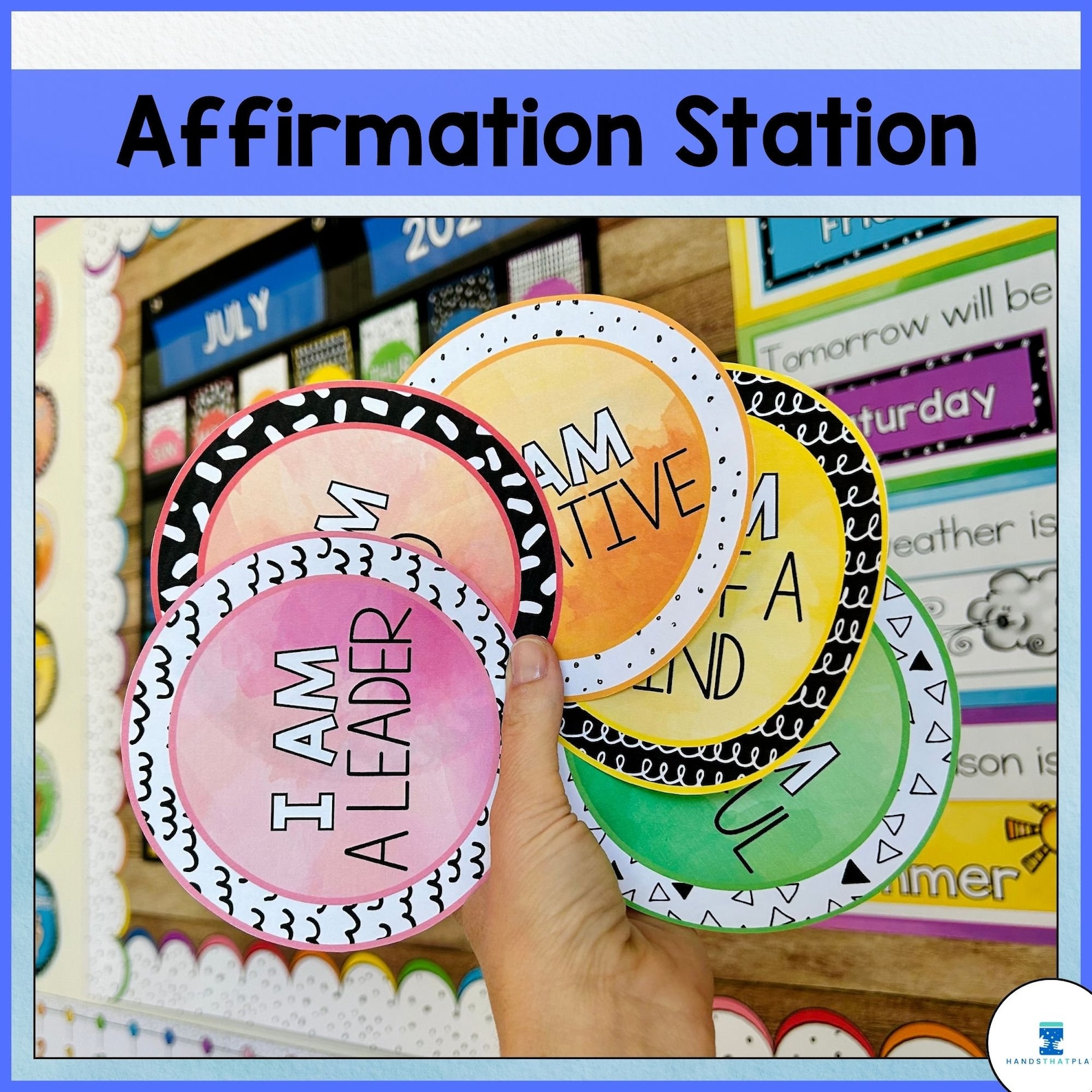 Affirmation Station | Classroom Affirmation Display | Monochrome ...