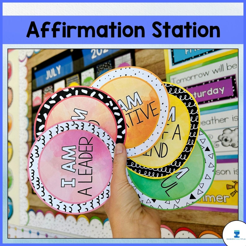 Affirmation Station | Classroom Affirmation Display | Monochrome ...