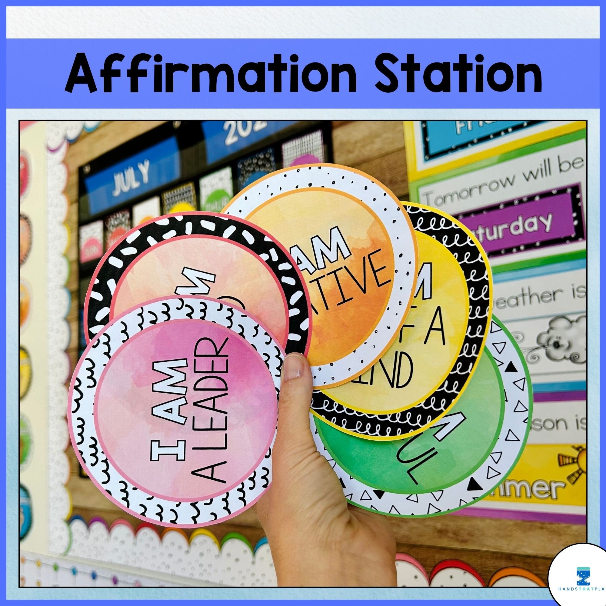 Affirmation Station | Classroom Affirmation Display | Monochrome ...
