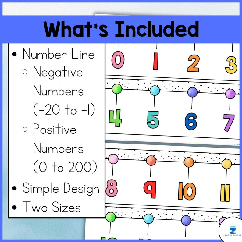 Classroom Number Line | Monochrome Rainbow Classroom Decor | Number ...