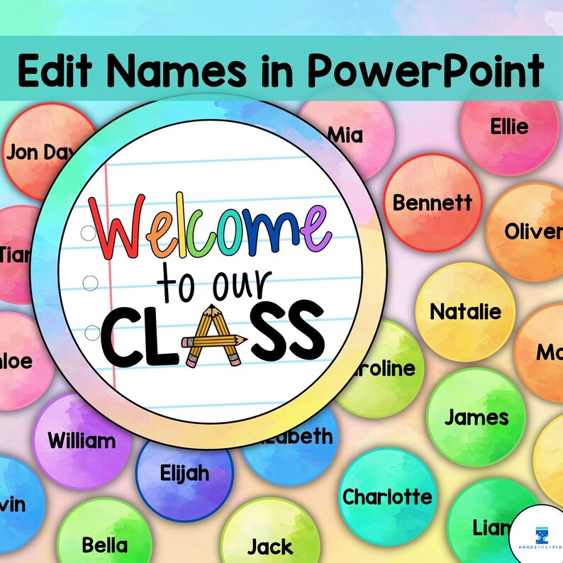 Welcome Sign Door Display - Rainbow Watercolors Classroom Decor - Etsy