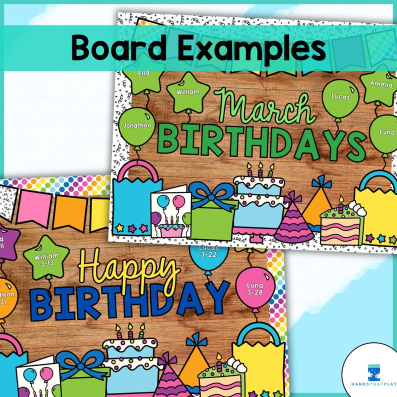Birthday Bulletin Board Complete Set | Borders, Banners, and More - Etsy