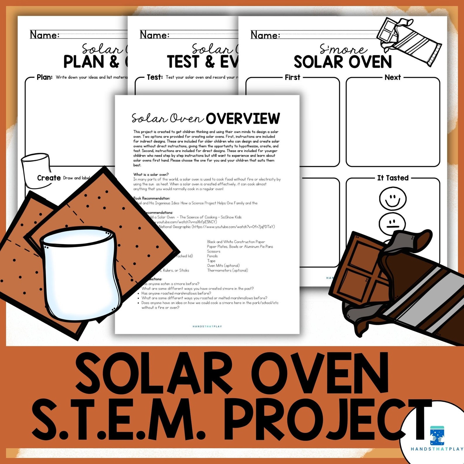 Solar Oven S'mores STEM Project - Etsy