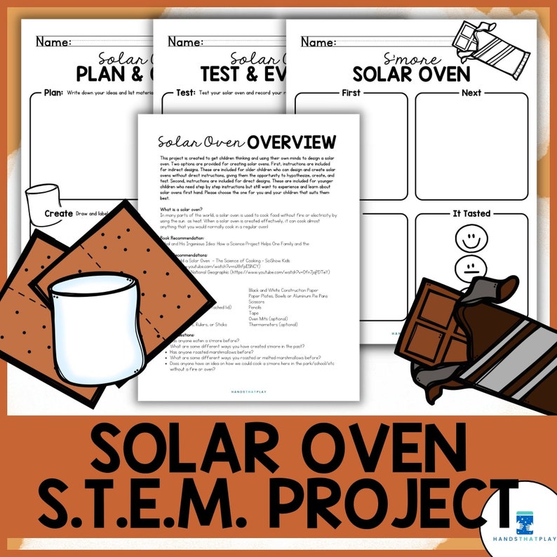 Solar Oven S'mores STEM Project - Etsy