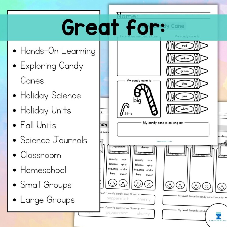 Candy Cane Science Investigation and Observations - Etsy