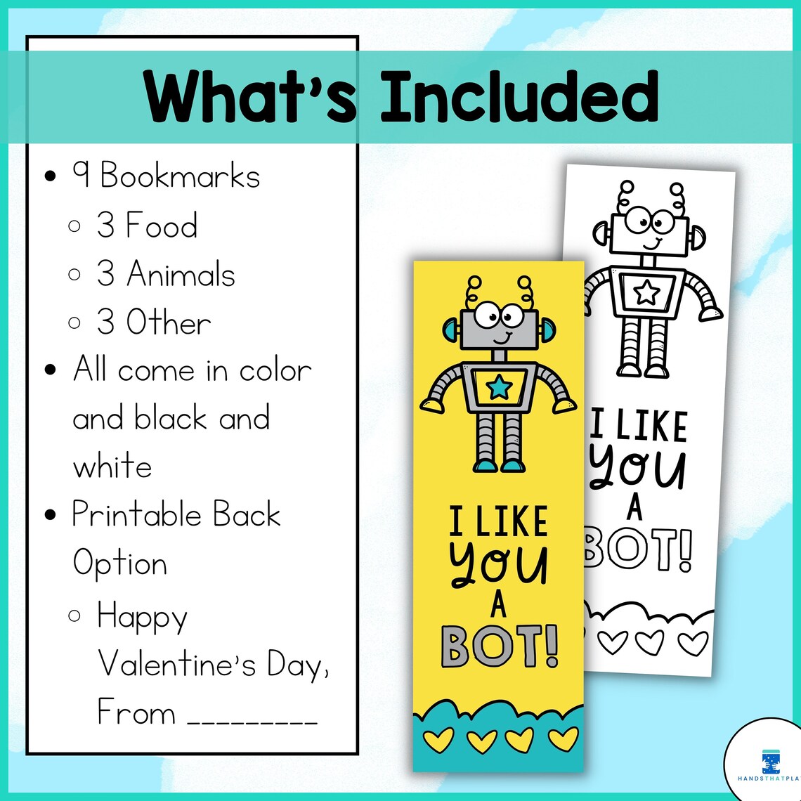 Valentine's Day Bookmarks - Valentine Favors, Cards, Classroom Gifts - Etsy