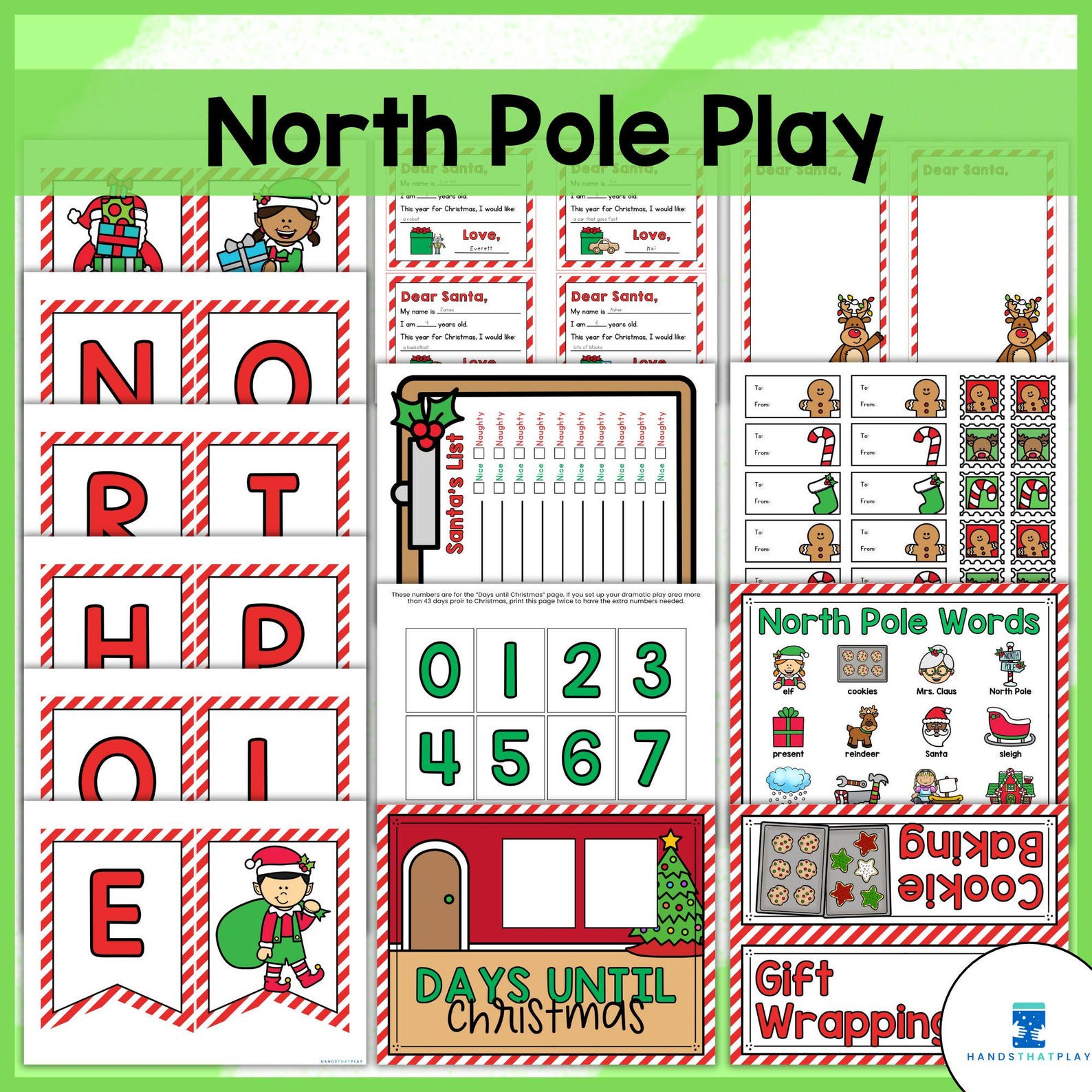 North Pole Dramatic Play - Santa's Workshop Pretend Play - Etsy