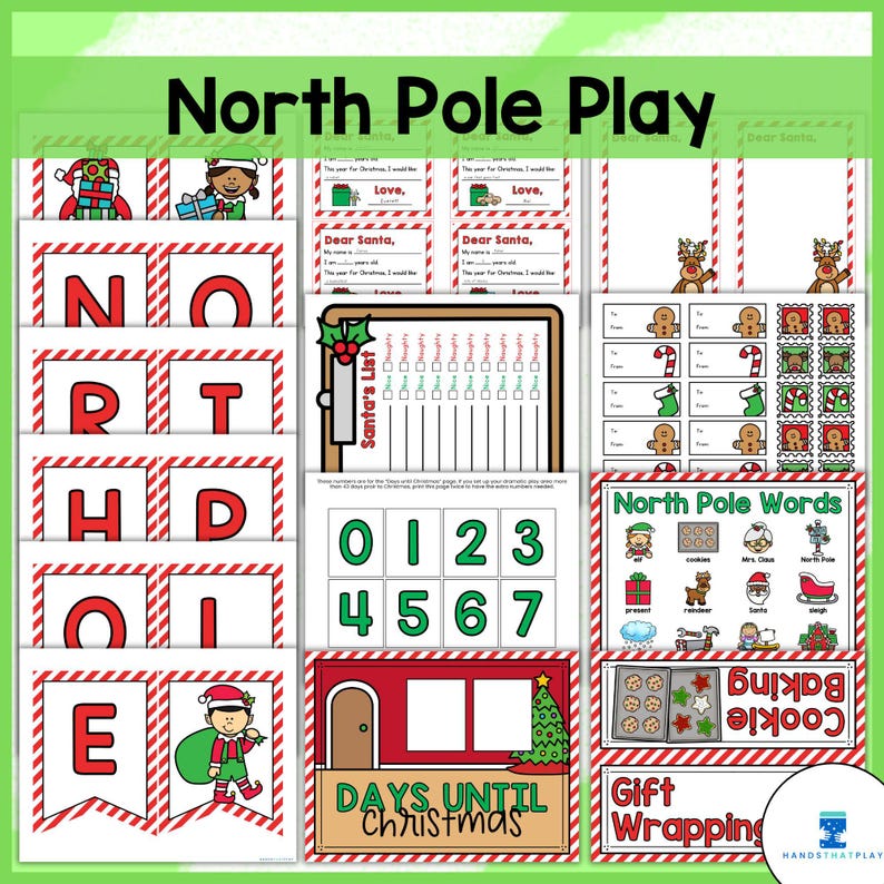 North Pole Dramatic Play - Santa's Workshop Pretend Play - Etsy
