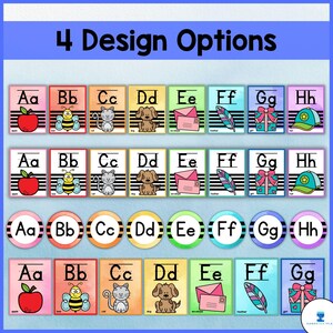 Primary Alphabet Posters | Black and White Rainbow | Monochrome ...