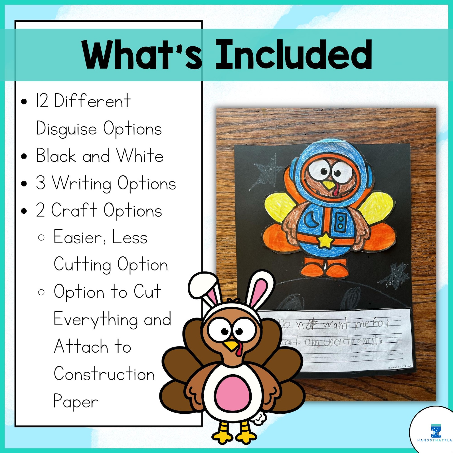 Turkey Disguise Writing Craft - Thanksgiving Activity - Etsy