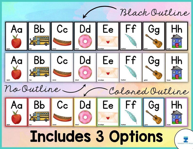 Alphabet Posters Simple and Centered Homeschool Classroom - Etsy