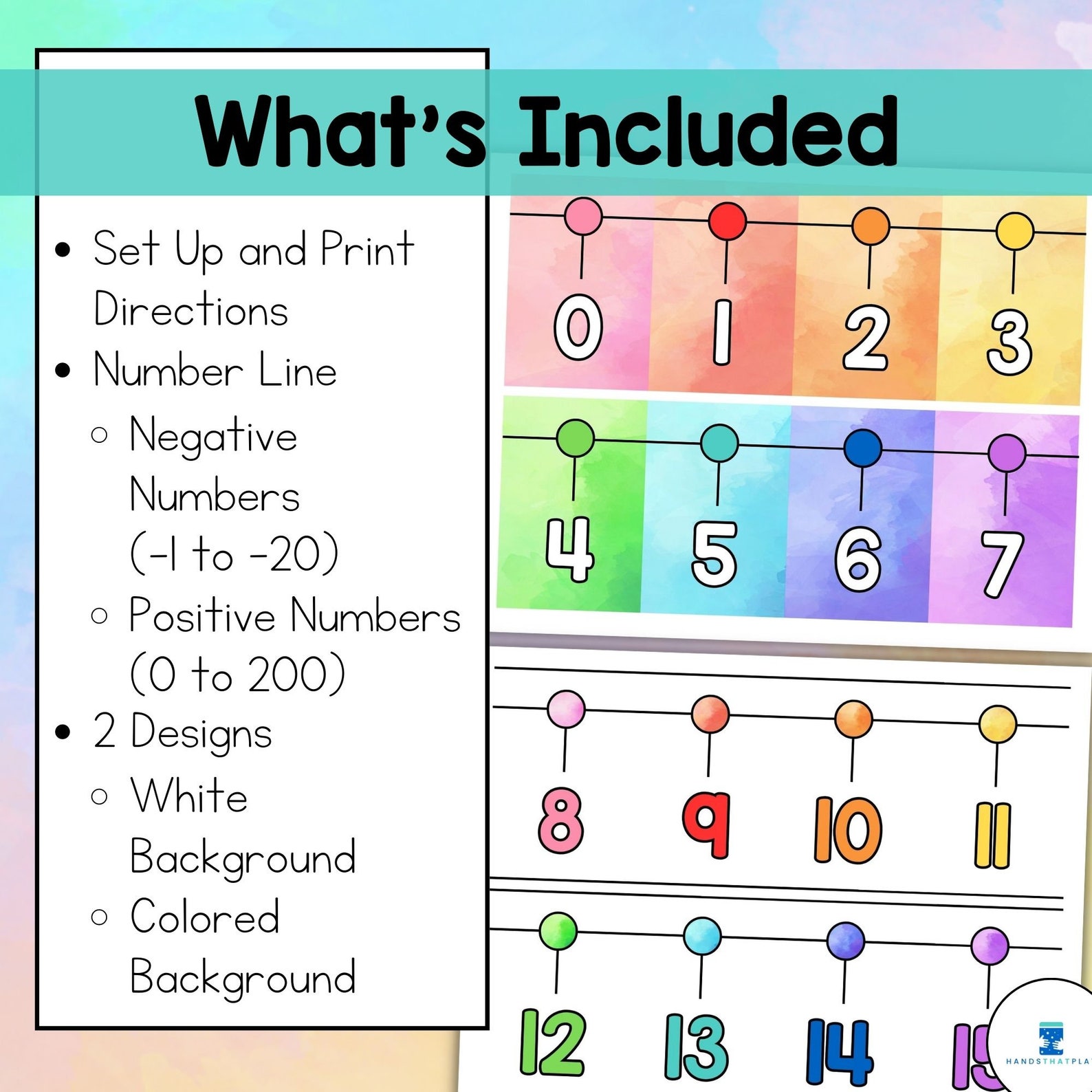 Classroom Number Line Display With Negatives | up to 200 | Rainbow ...