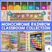 Black and White Rainbow Classroom Decor Bundle Monochrome Rainbow ...
