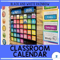 Rainbow Classroom Calendar - Printable Calendar [PDF] - With Holidays ...