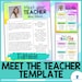 Meet the Teacher Letter Template - Editable - Etsy Canada