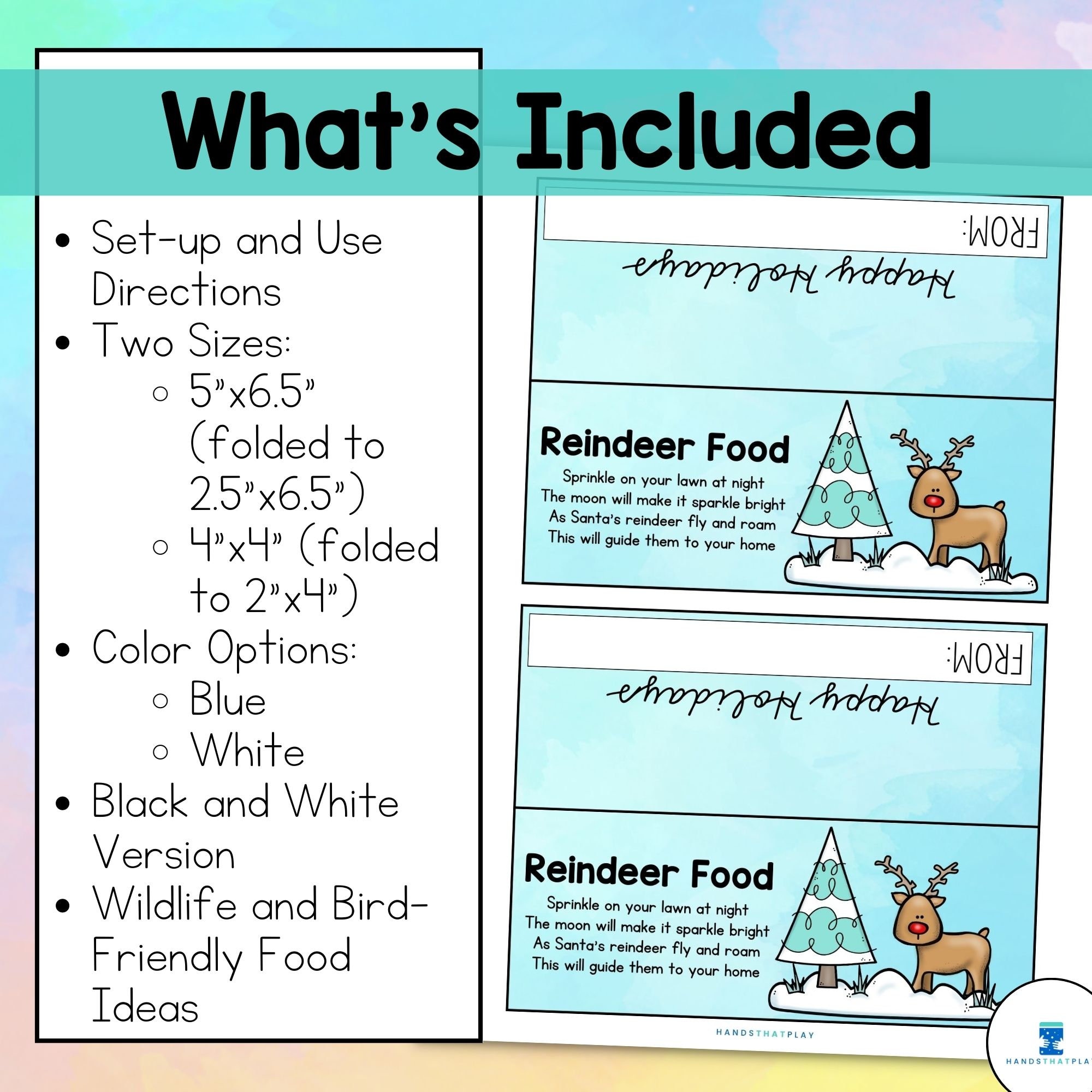 Reindeer Food Tags | Christmas Gifts - Etsy