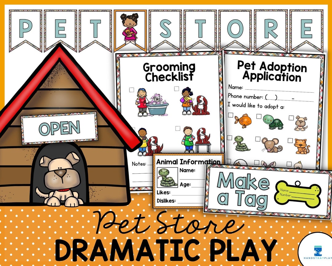 Pet Store Dramatic Play Pet Shop Pretend Play - Etsy