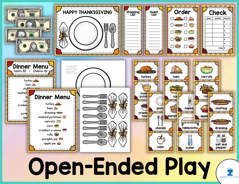 Thanksgiving Dramatic Play - Etsy