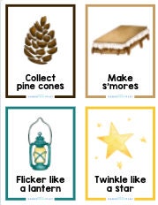 Camping Movement Cards - Etsy