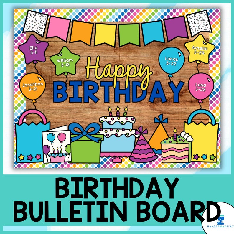 Birthday Bulletin Board Complete Set | Borders, Banners, and More - Etsy