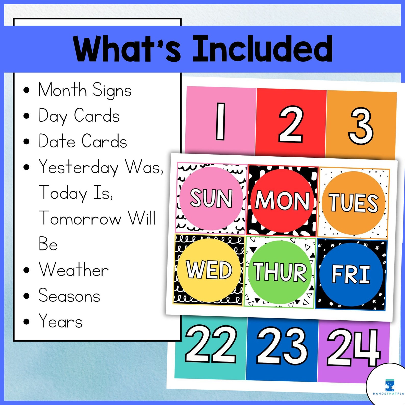 Classroom Calendar Pack | Monochrome Rainbow Pocket Chart Calendar ...