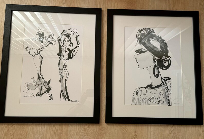 Set of 2 Prints, Flamenco Dancers Poster, Spanish Wall Art, Barcelona ...