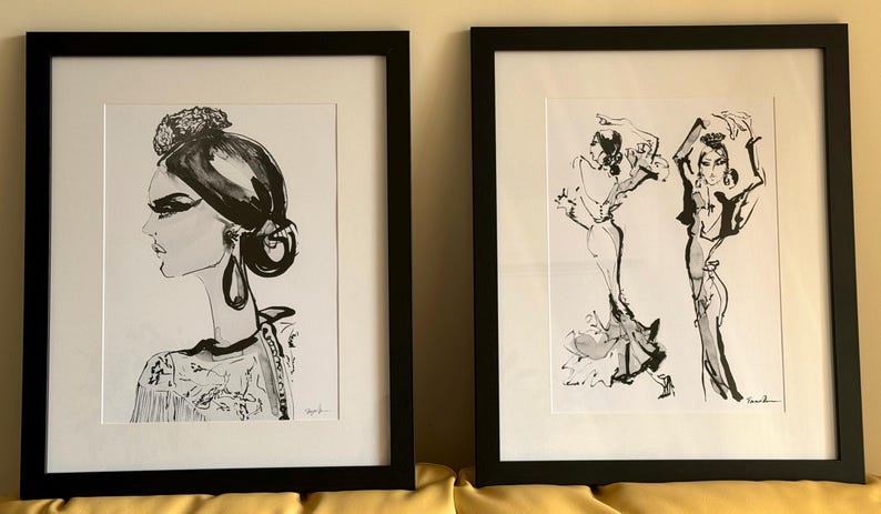 Set of 2 Prints, Flamenco Dancers Poster, Spanish Wall Art, Barcelona ...