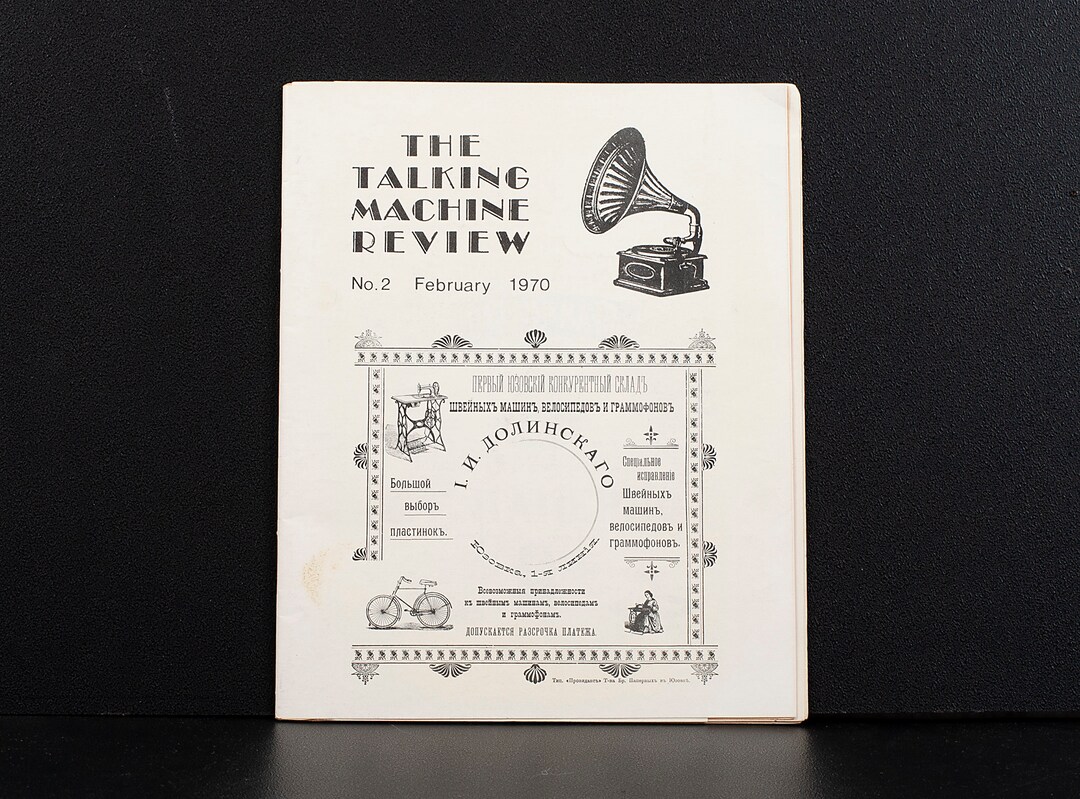 1970 the Talking Machine Review Booklet Vol. II, With Signed Letter by ...