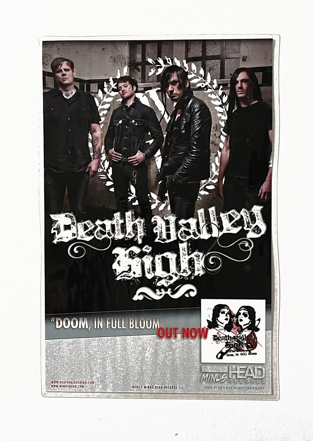 2011 DEATH VALLEY HIGH "doom in Full Bloom" Music Promo Laminated ...