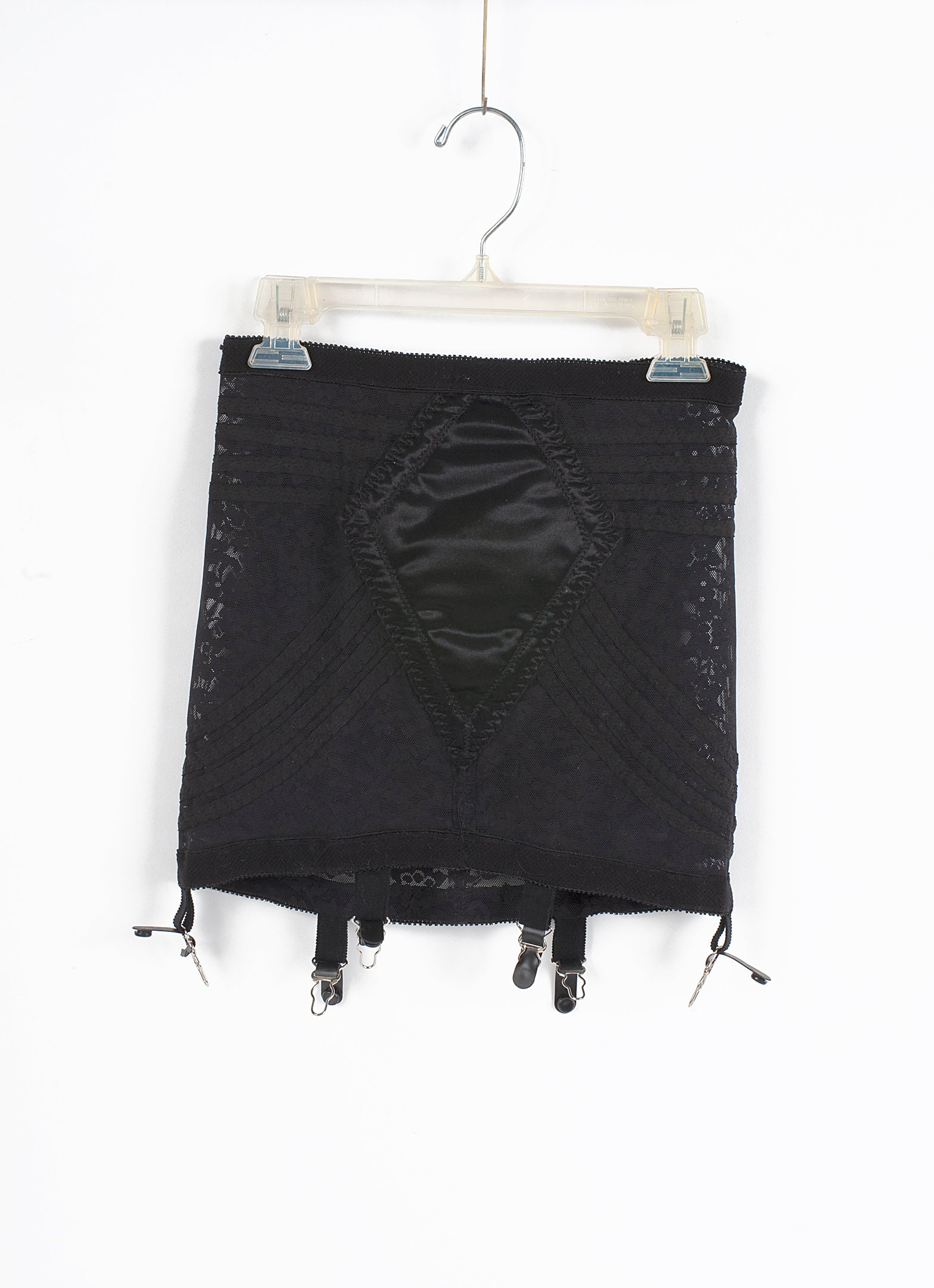 Vintage Black Lace Girdle With 6 Garters Size Small Great - Etsy