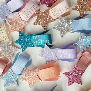 BIG / BEST SISTER Badge | New Sister Badge | Sibling Badge | Big Cousin ...