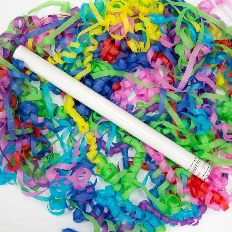Multicolor Rainbow Streamer Flick Stick 14 pack of 8 Ultimate Confetti ...