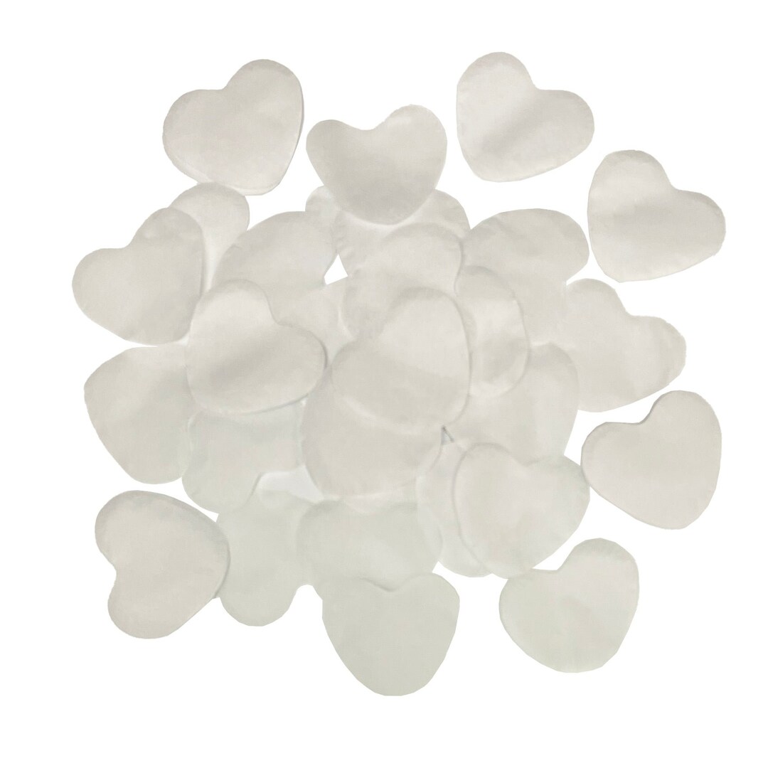 White Heart Tissue Paper Confetti (1lb) - Ultimate Confetti - Etsy