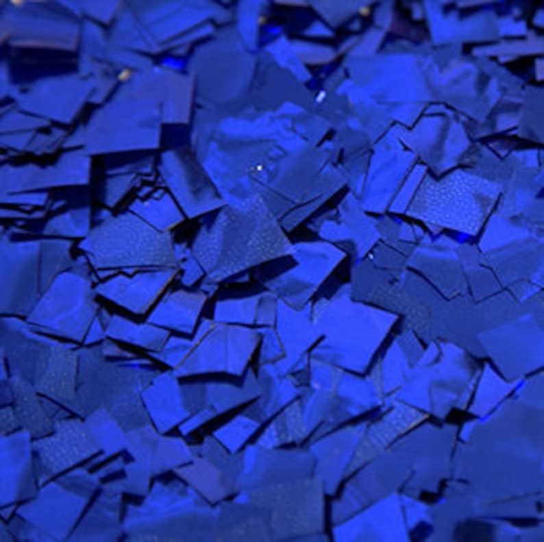 Blue Metallic Foil Miniature Confetti - Pixie Squares (1lb) - Ultimate ...