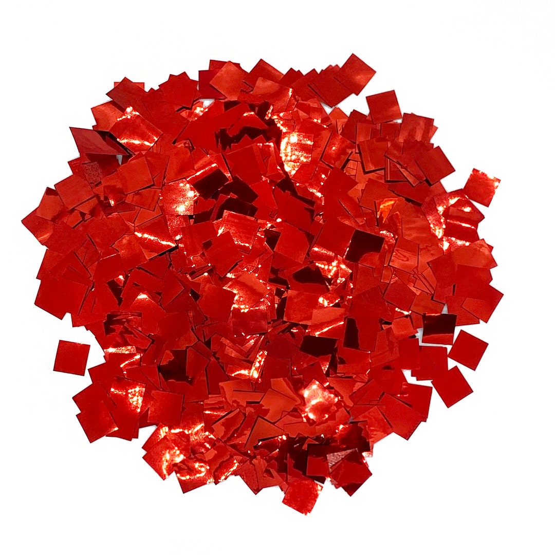 Red Metallic Foil Miniature Confetti Squares 1lb Ultimate Confetti - Etsy