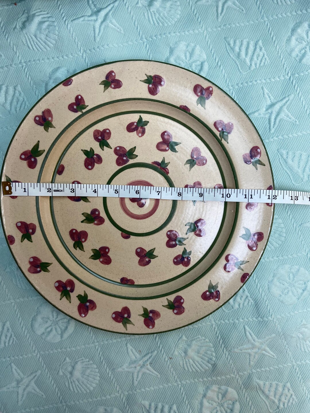 Olde Cape Cod Stoneware Cherry Pattern Plate - Etsy