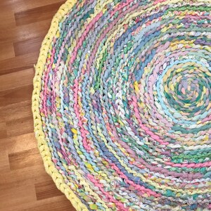 PEEPS Pastel Handmade Rag Rug - Etsy