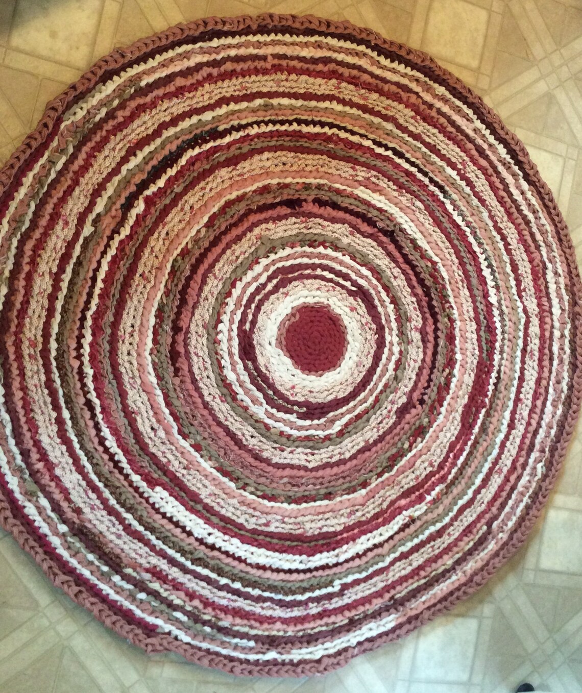 Country Coral Blush Handmade Rag Rug - Etsy