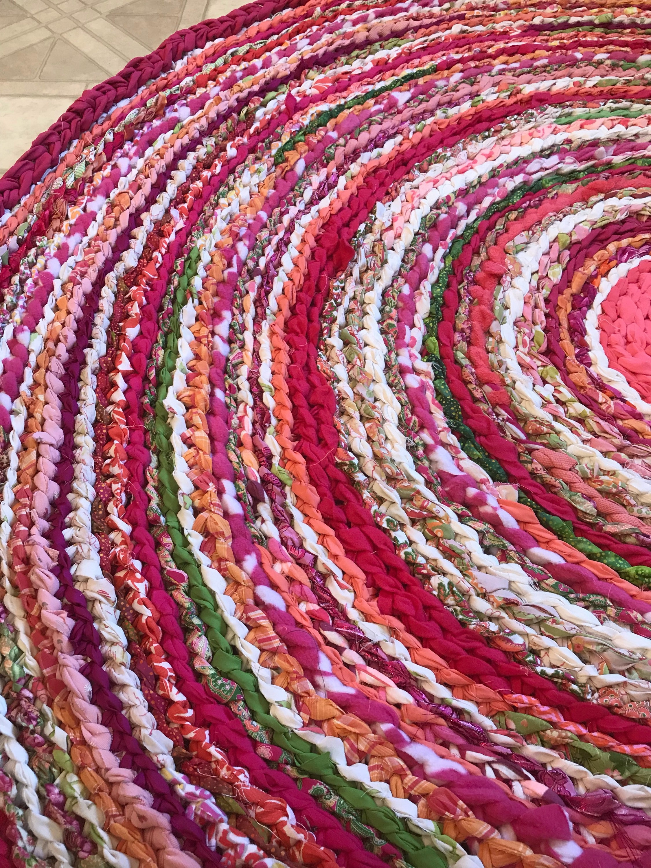 Juicy Watermelon Colors Handmade Rag Rug - Etsy