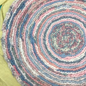 Baby Blues and Pinks Handmade Rag Rug - Etsy