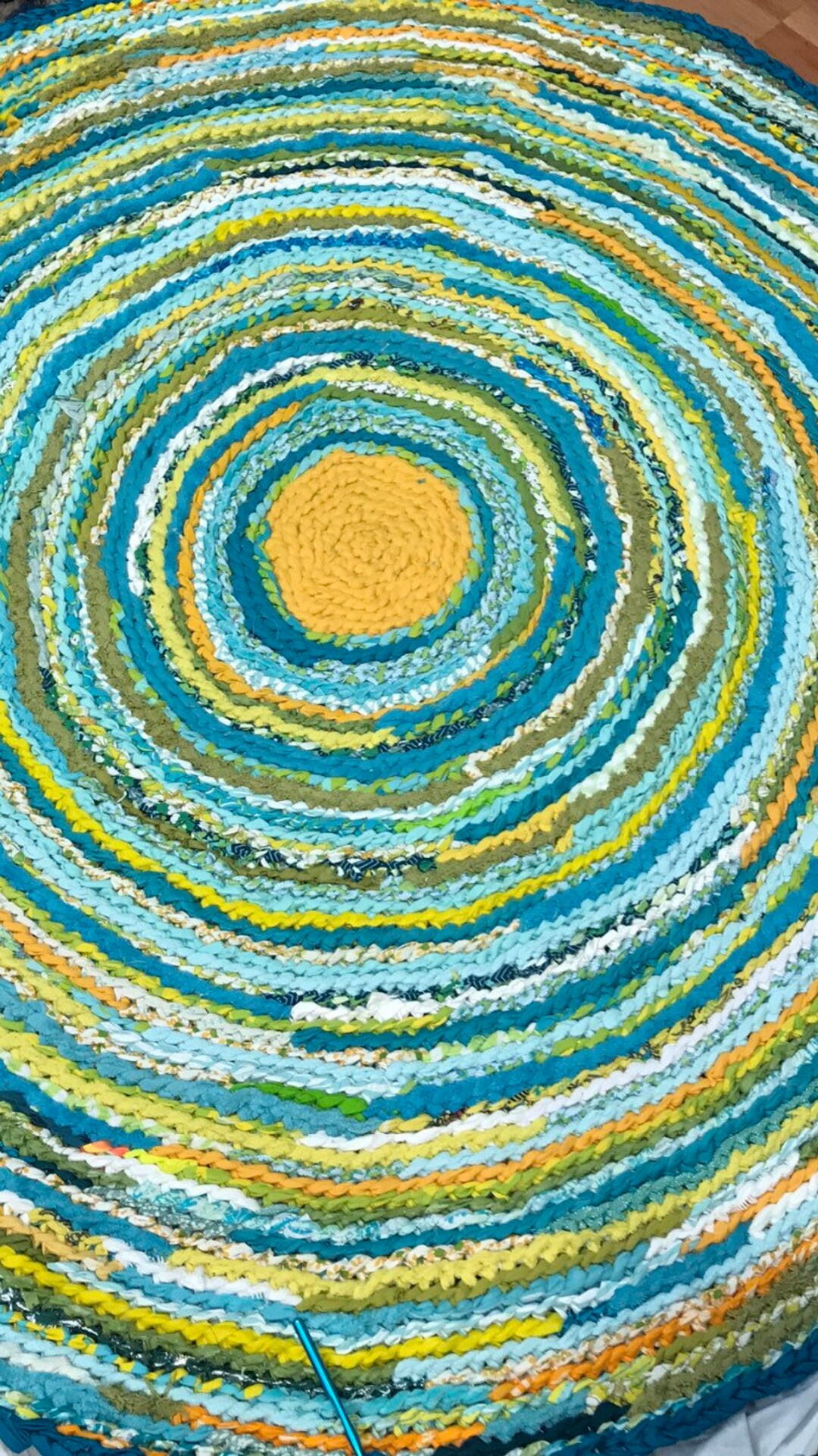 Spongebob Inspired Handmade Rag Rug - Etsy