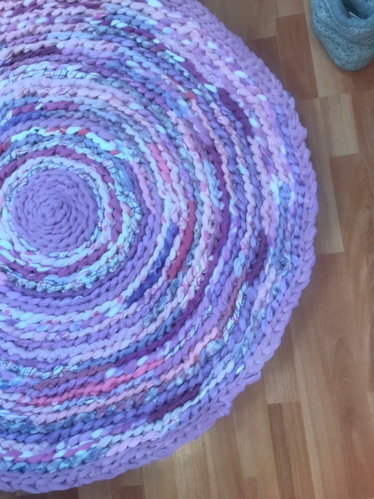Baby Bubble Gum Inspired Rag Rug - Etsy